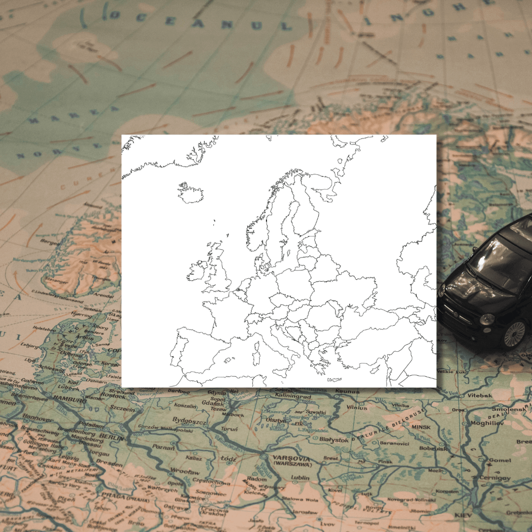 🗺️ Mapa de Europa en blanco para imprimir