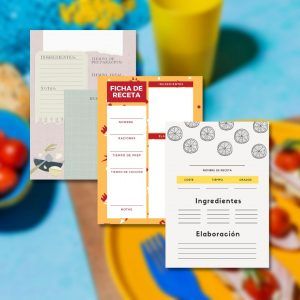 Plantilla receta de cocina 🍉 PDF GRATIS para imprimir