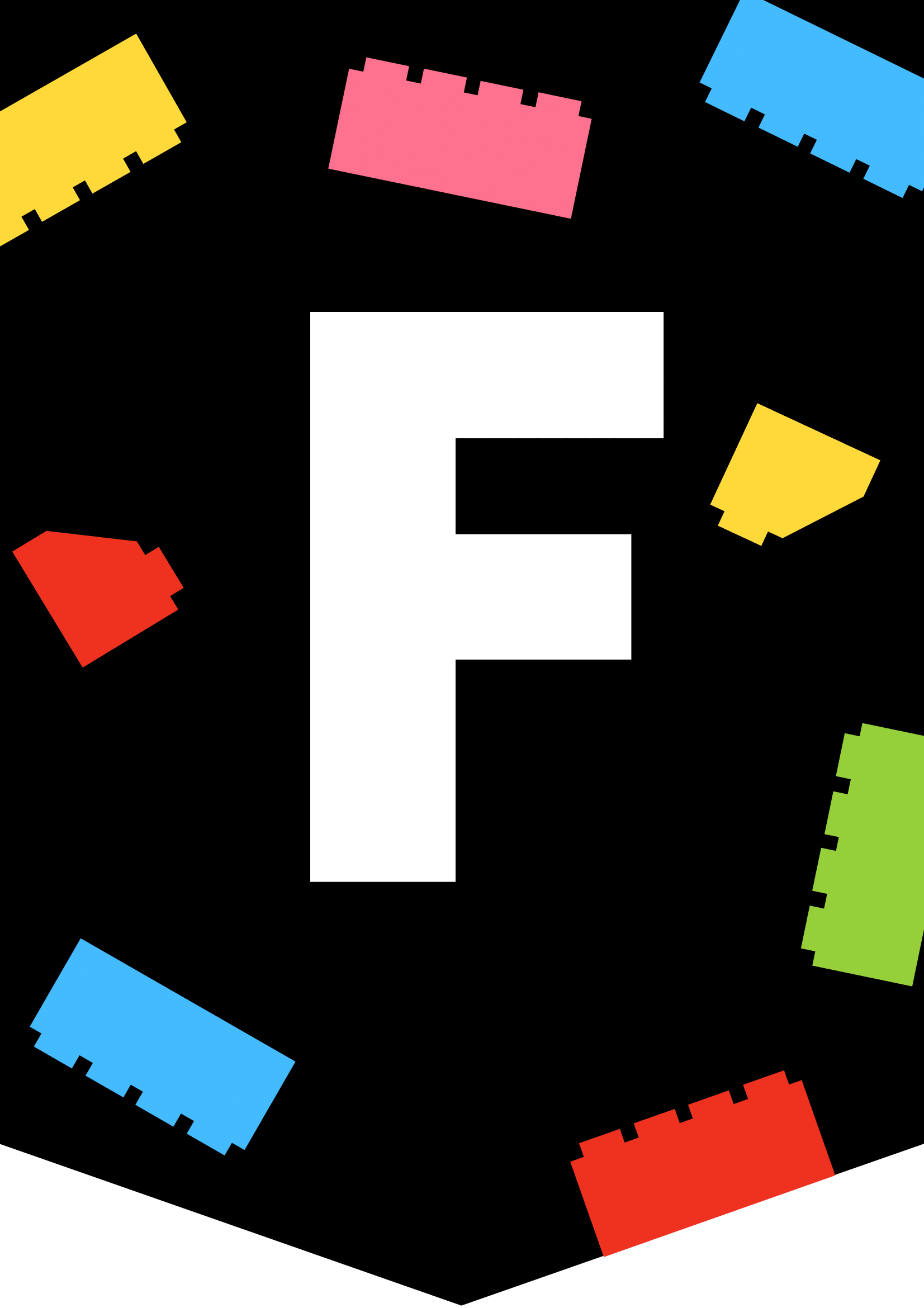 Plantilla de la letra F para imprimir 🖍️ PDF GRATIS originales