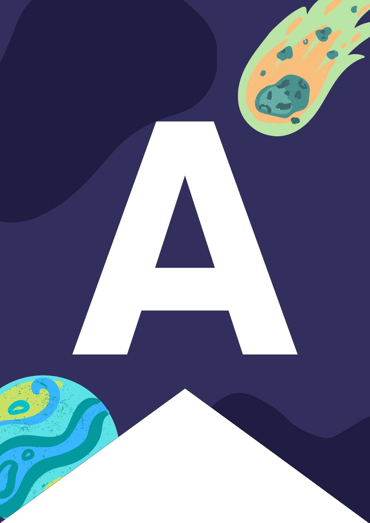 Plantilla de la letra A para imprimir 🖍️ PDF GRATIS originales