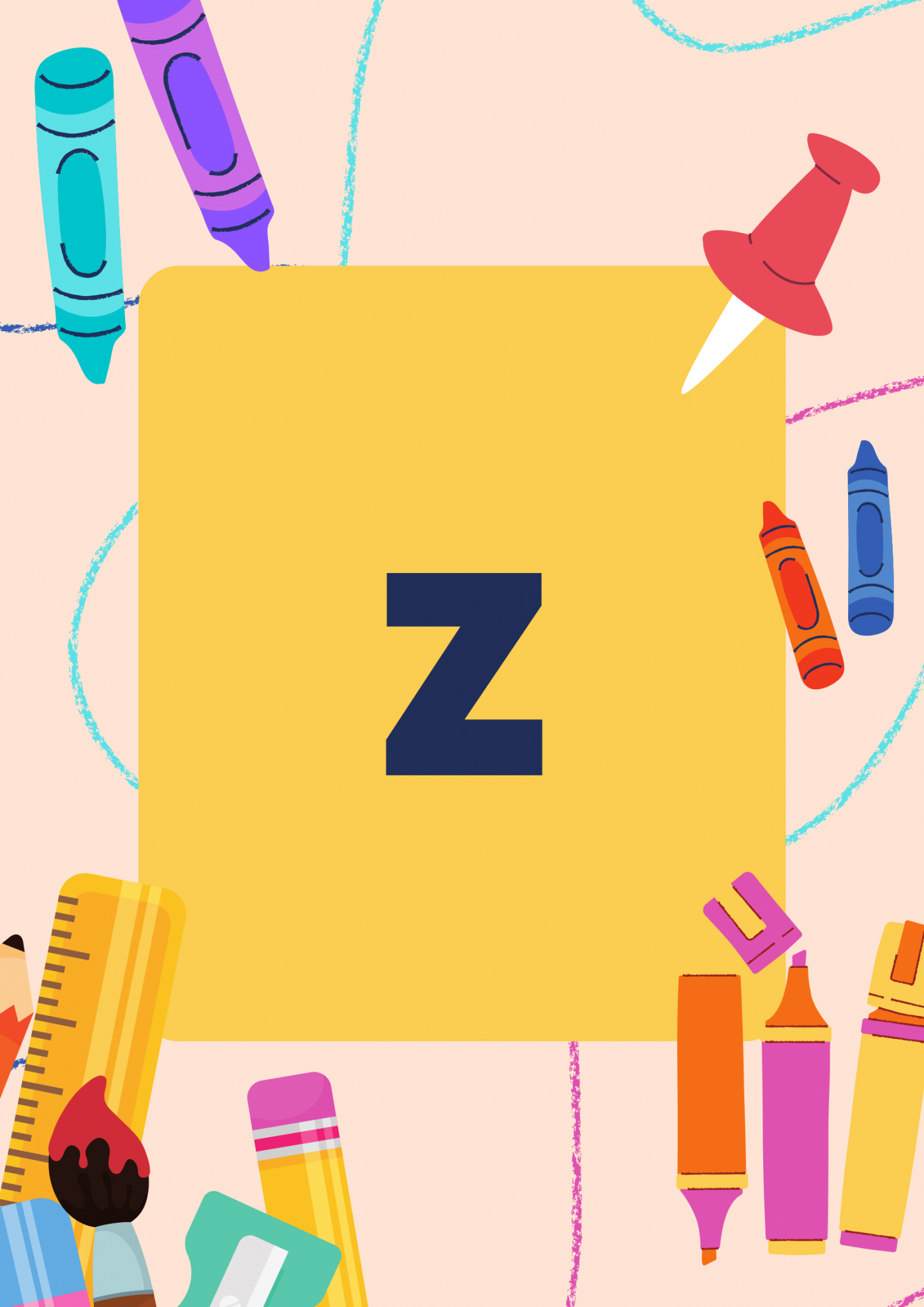 Plantilla de la letra Z para imprimir 🖍️ PDF GRATIS originales