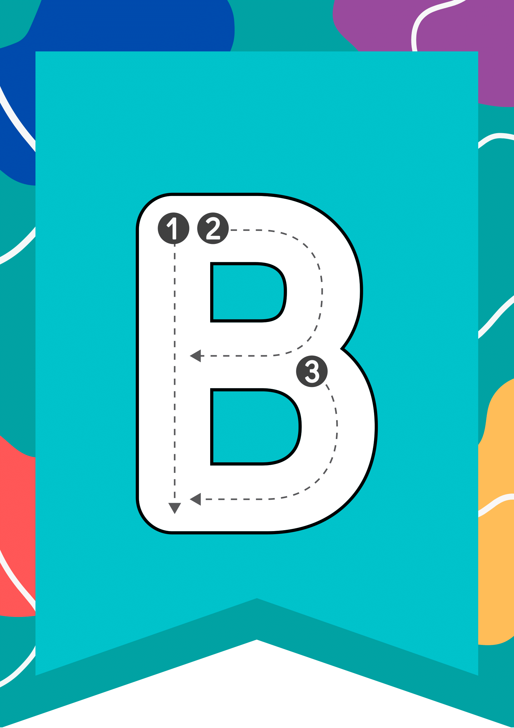 Plantilla de la letra B para imprimir 🖍️ PDF GRATIS originales