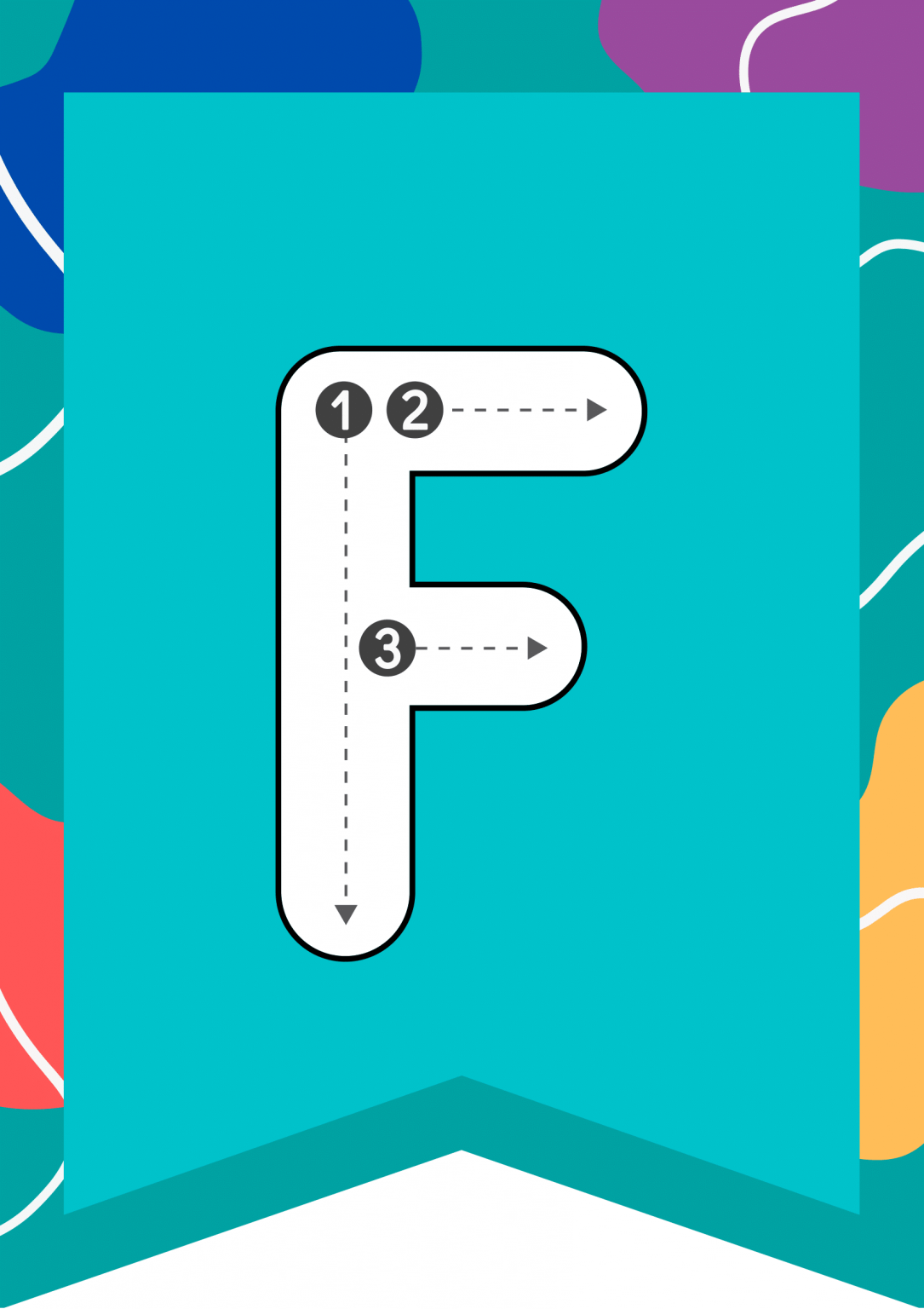 Plantilla de la letra F para imprimir 🖍️ PDF GRATIS originales