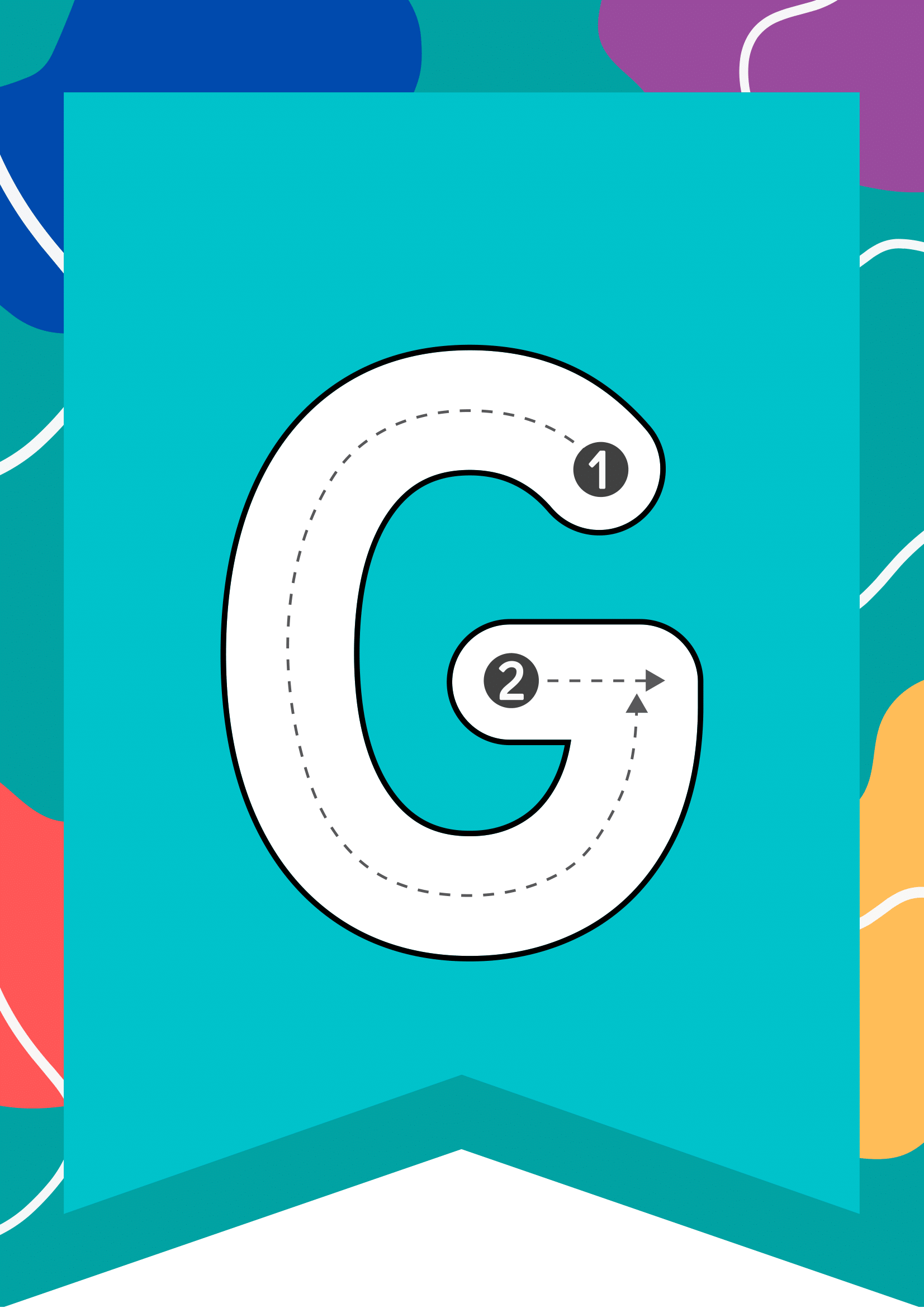 Plantilla de la letra G para imprimir 🖍️ PDF GRATIS originales