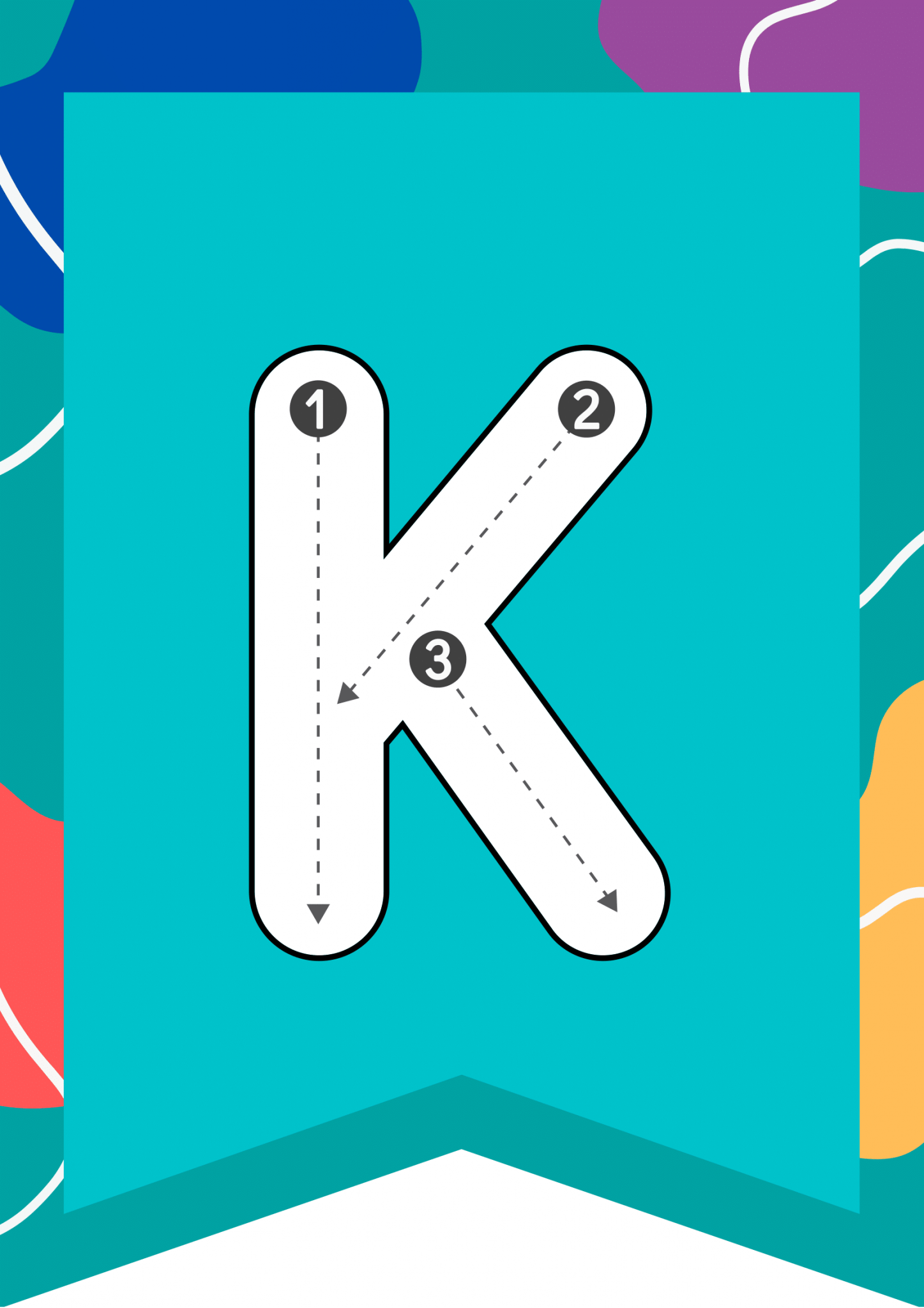 Plantilla de la letra K para imprimir 🖍️ PDF GRATIS originales