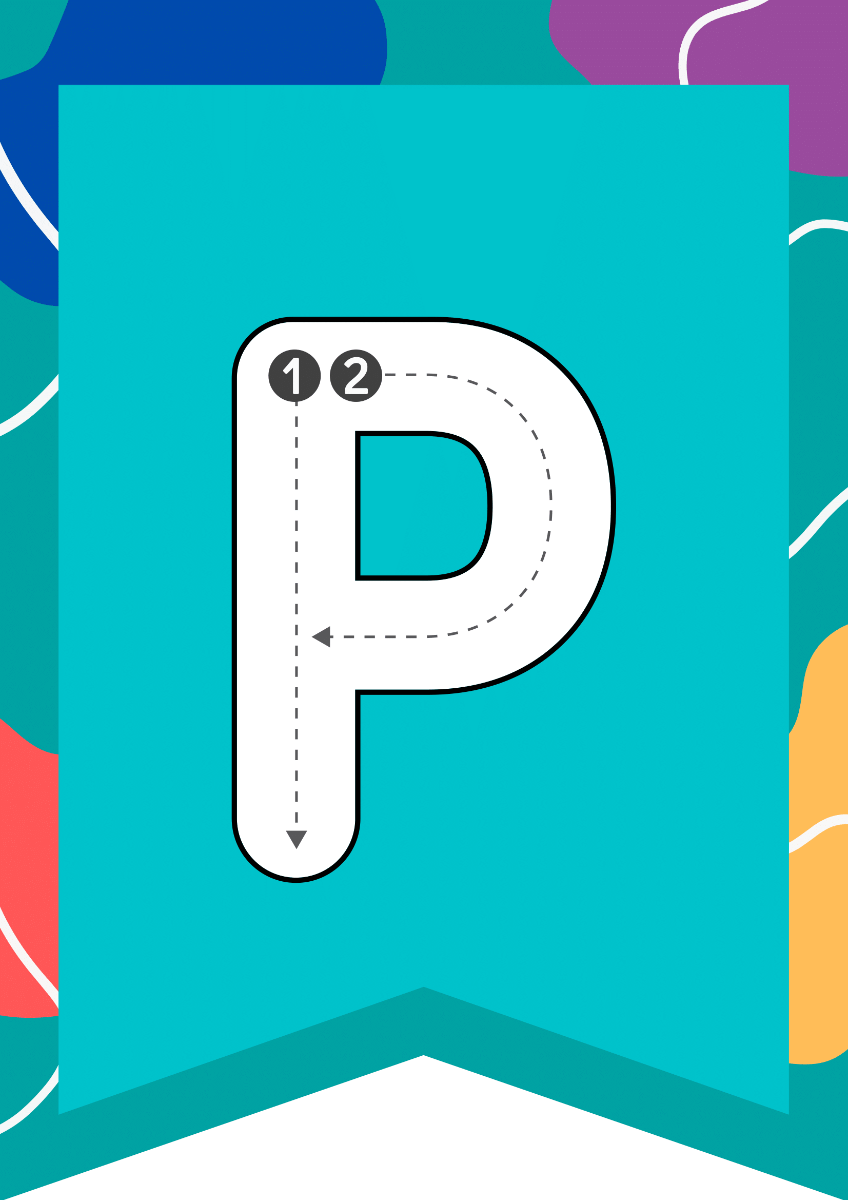 Plantilla de la letra P para imprimir 🖍️ PDF GRATIS originales