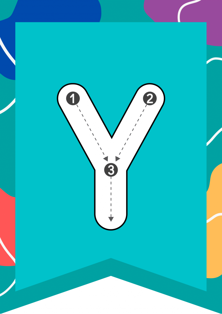 Plantilla de la letra Y para imprimir 🖍️ PDF GRATIS originales