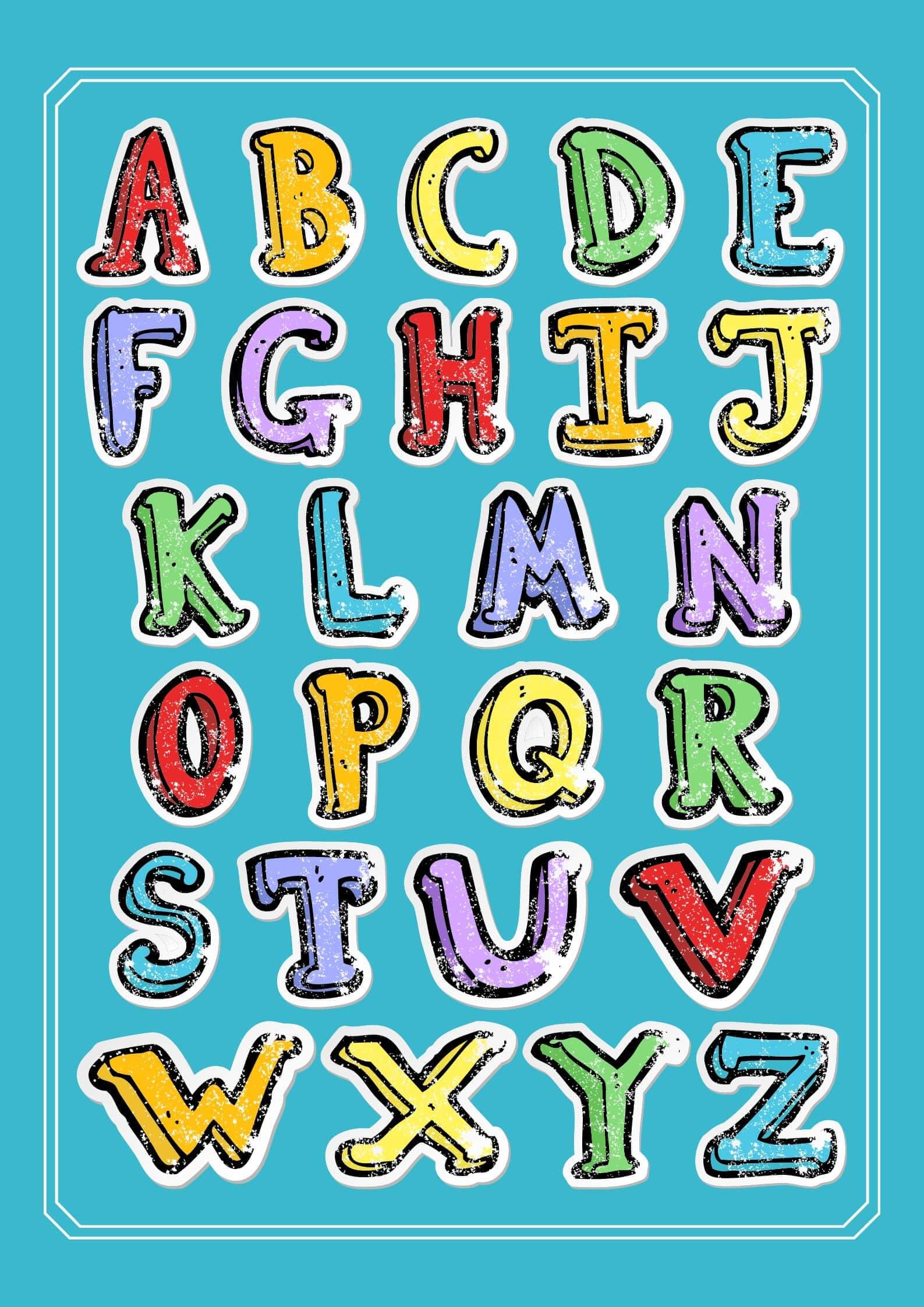 Plantilla de letras para imprimir 🖍️ PDF GRATIS originales