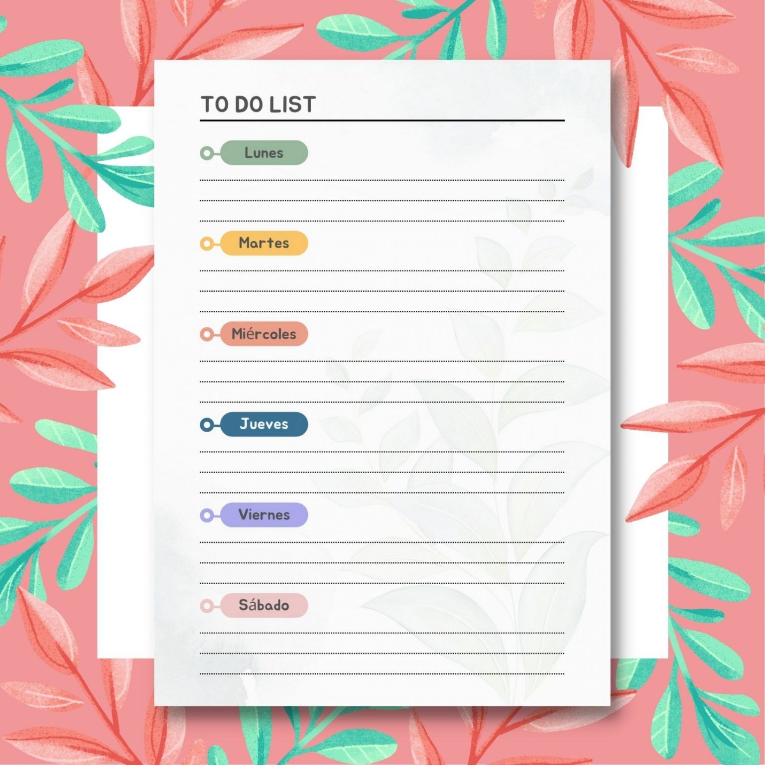 Plantilla check list GRATIS 📋 Lista de tareas para imprimir en PDF