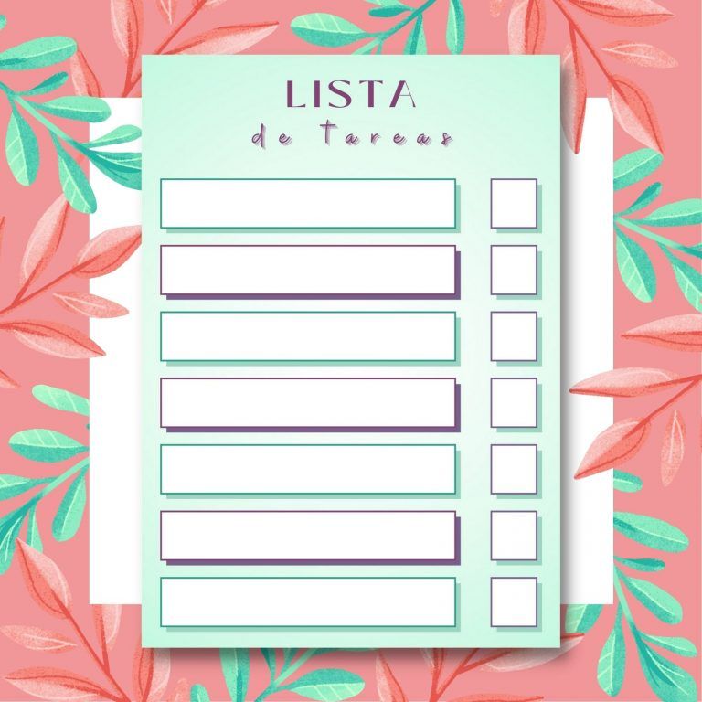 Plantilla check list GRATIS 📋 Lista de tareas para imprimir en PDF