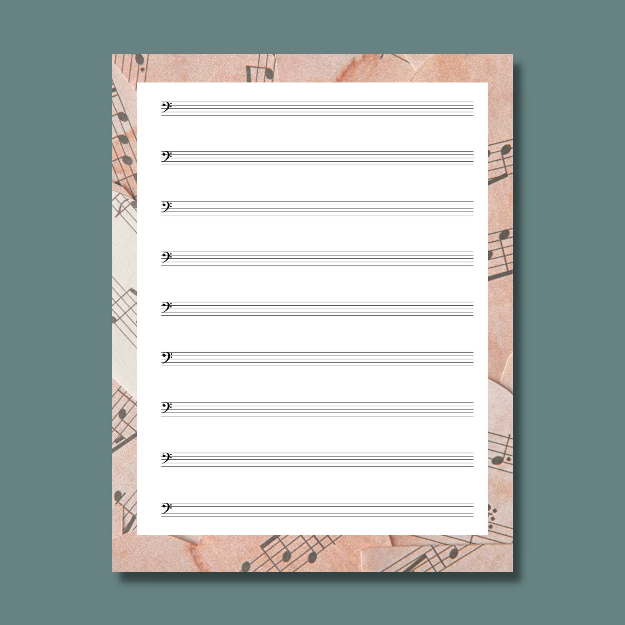 Pentagramas para imprimir A4 en PDF 🎼 Descarga gratuita