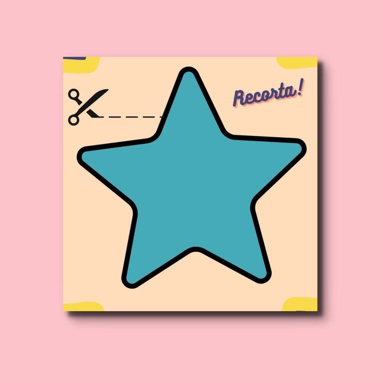 ⭐ Plantilla de estrella de 5 puntas para imprimir en PDF gratuita