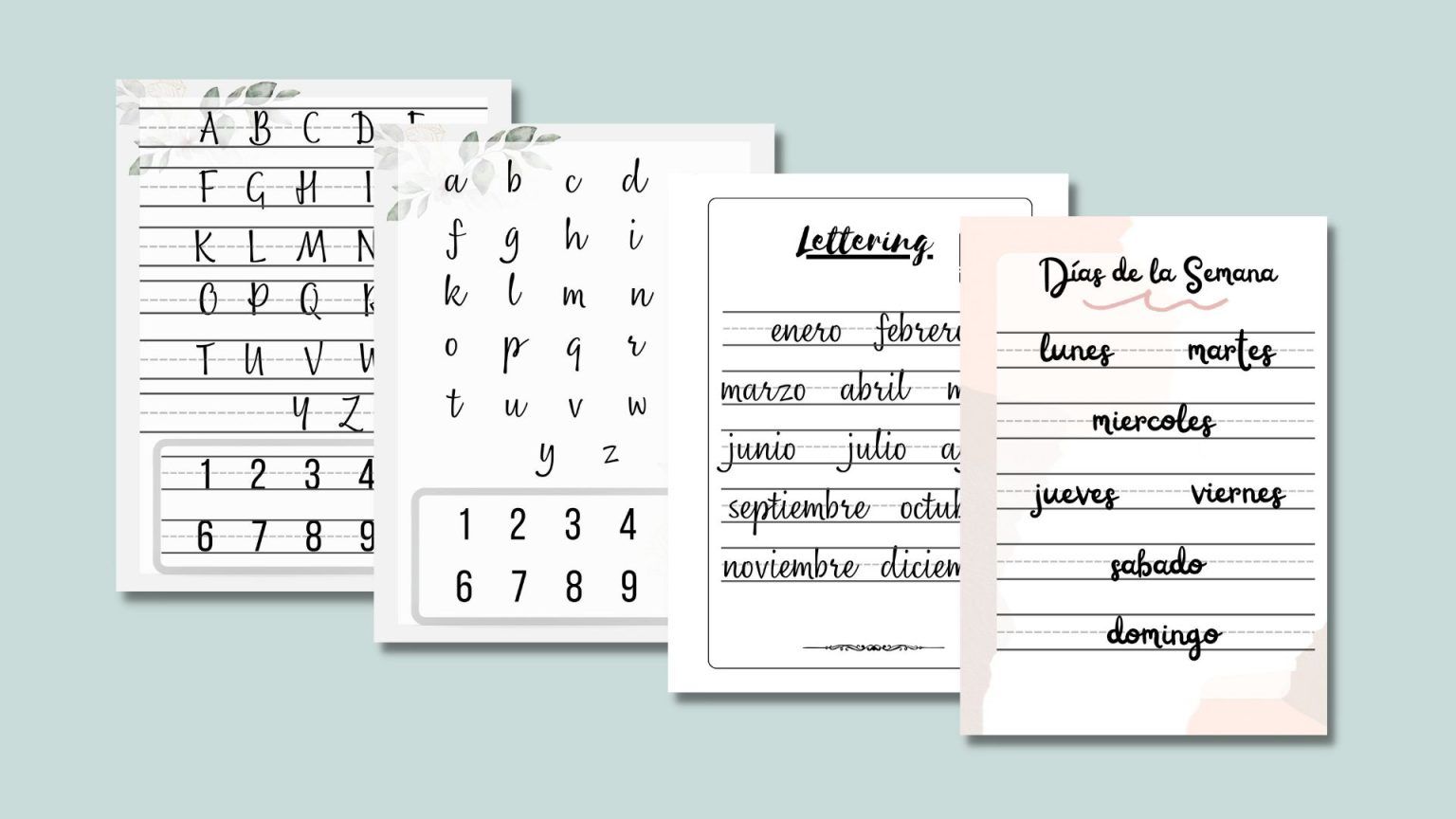 Plantillas de lettering para imprimir en PDF 🖍️ Descarga GRATIS