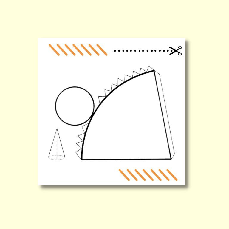 Plantillas para hacer un cono 📐 para imprimir en PDF
