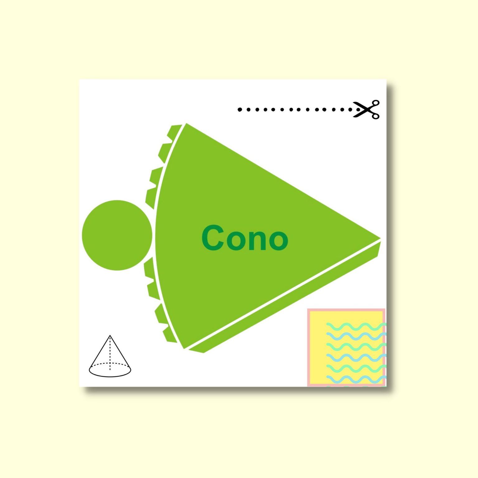 Plantillas para hacer un cono 📐 para imprimir en PDF