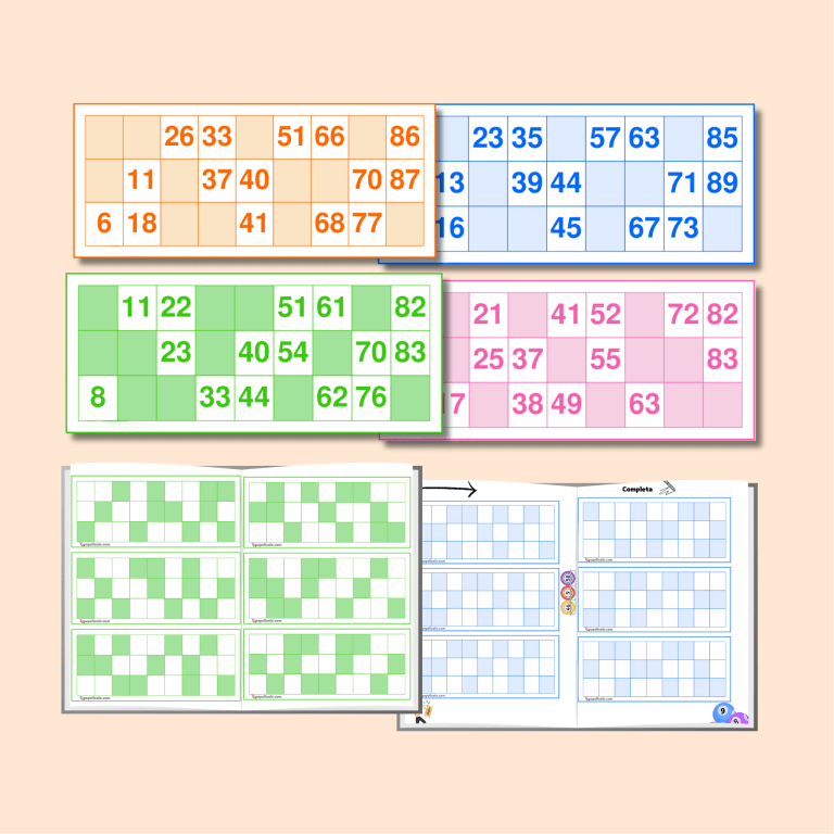 Cartones bingo para imprimir 💰 GRATIS en PDF